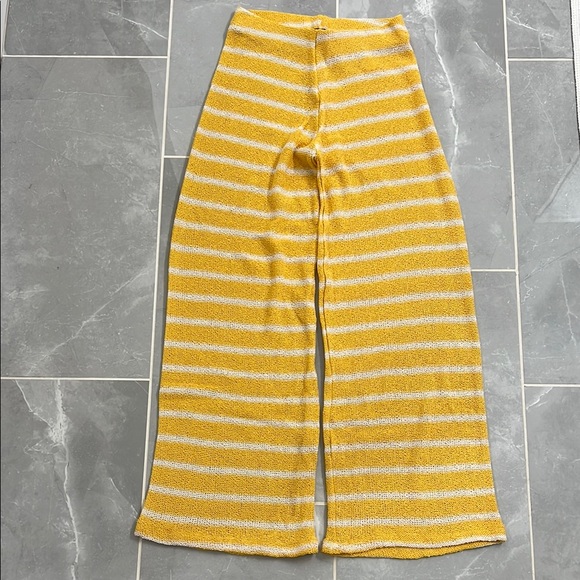 Zara | Swim | Zara Yellow And White Swim Cover Up Casual Resort Wear ...